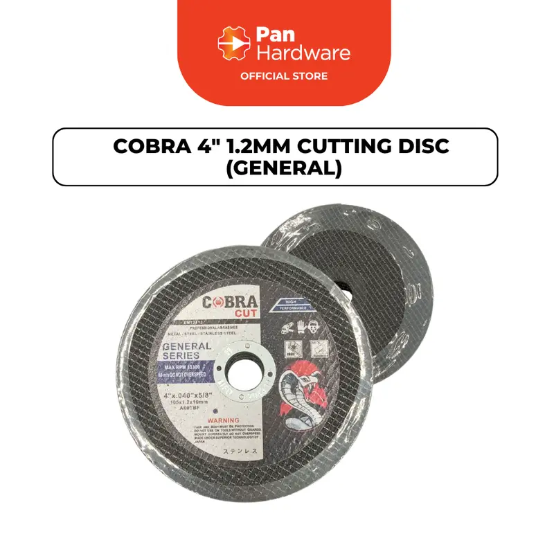 COBRA 4" 1.2MM CUTTING DISC - GENERAL - TikTok Shop Malaysia