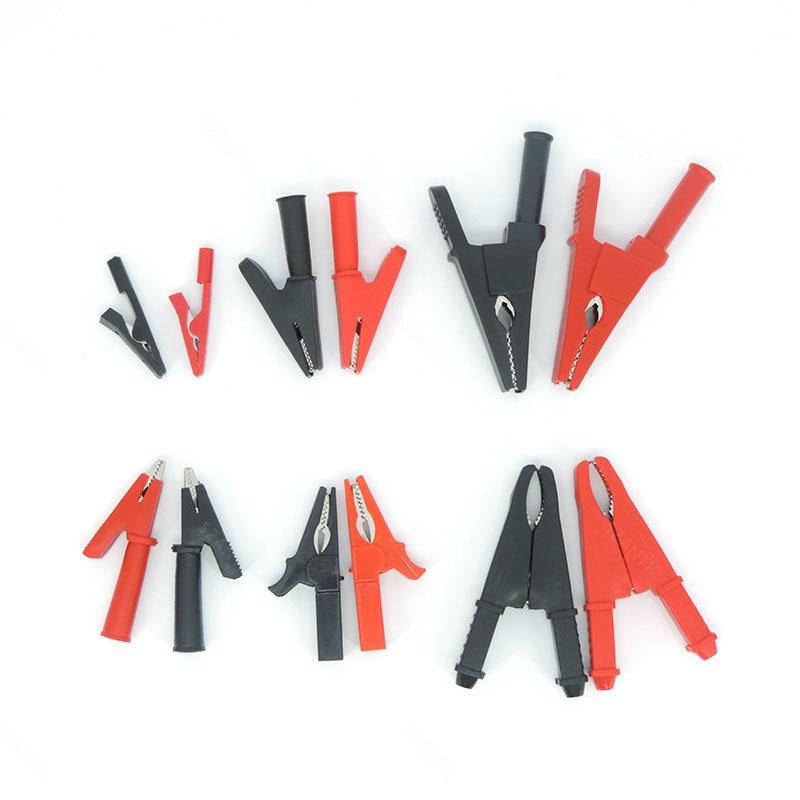 Red+black PVC Alligator Crocodile Clip clamp Socket Plug Handle ...