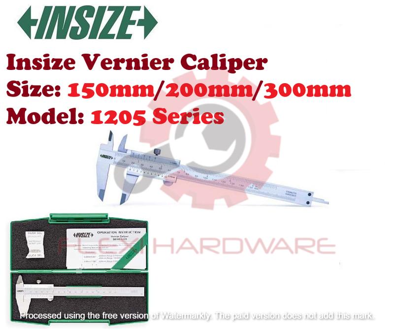 INSIZE Vernier Caliper 1205-150S ( 0-150mm / 6" ) / 1205-200S ( 0-200mm ...