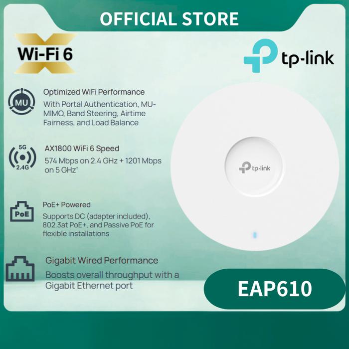 Jual TP-LINK OMADA EAP610 AX1800 Ceiling Mount Dual-Band Wi-Fi 6 Access ...