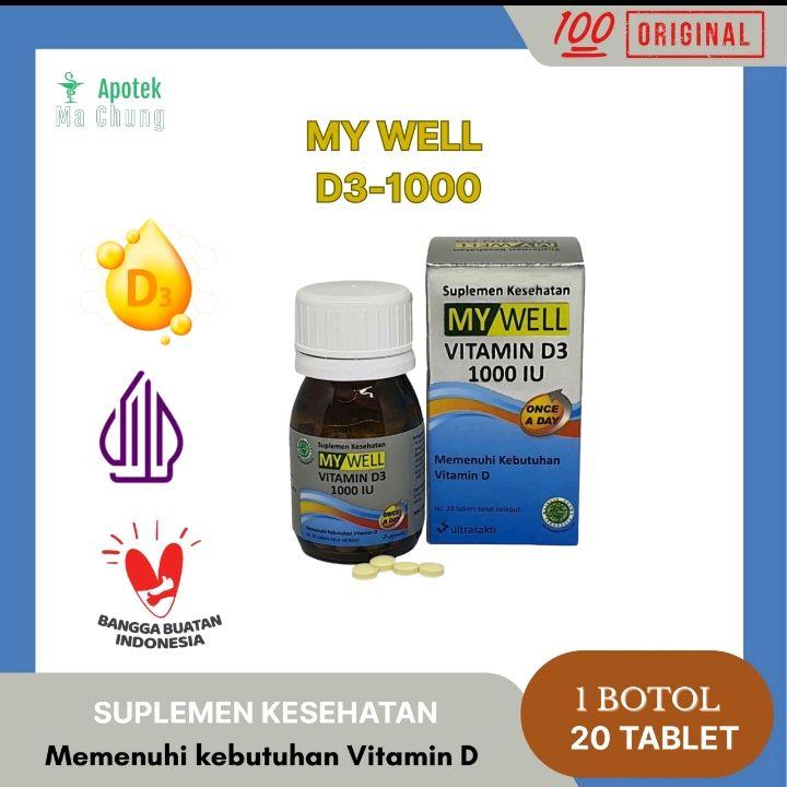 MY WELL Vitamin D3 1000 IU | isi 20 Tablet Salut Selaput - Shop | Tokopedia
