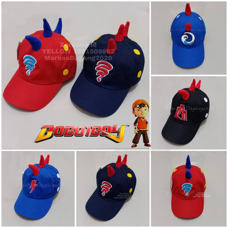 TOPI ANAK BORDIR KARTUN / TOPI ANAK TANDUK BORDIR USIA 2-10 TAHUN ...