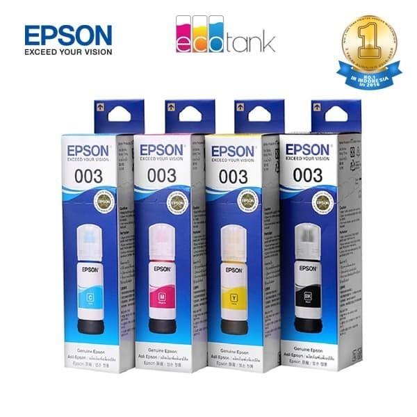 1 Set 4Pcs Tinta Epson 003 Ink 65ml Original For Printer L3110, - Shop ...
