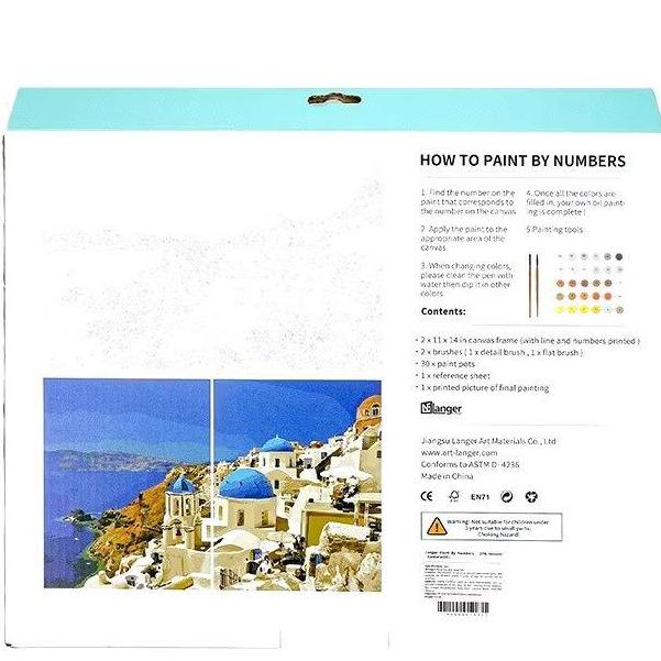 OHSOME -Langer·Paint By Numbers · 2PK Version ·Santorini/Colmar/art ...