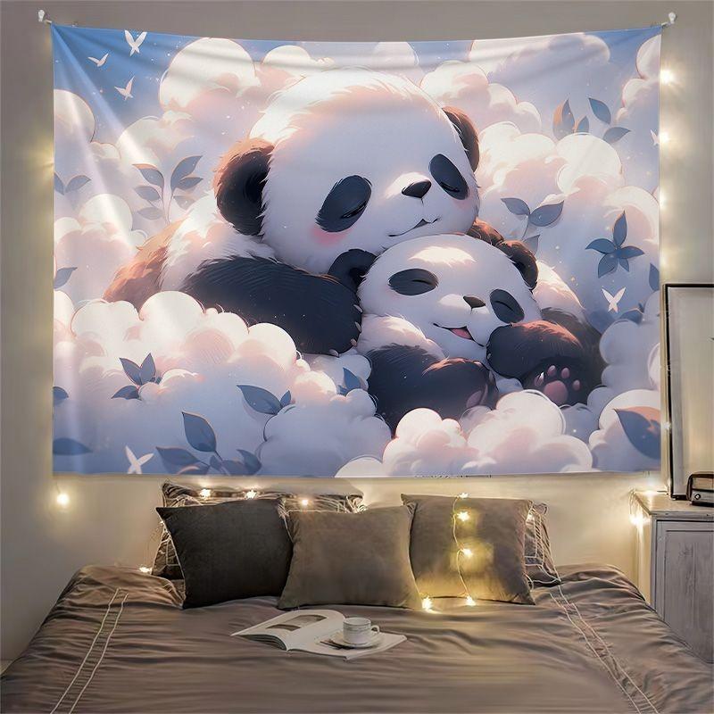 Panda Anime Bedhead Background Cloth Student Dormitory House - TikTok ...