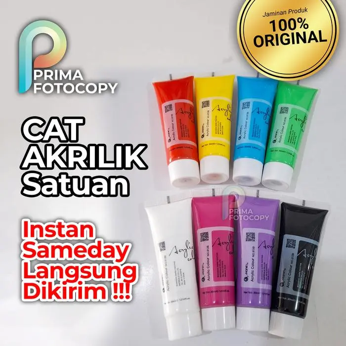 Cat Akrilik Warna Biru Kuning Merah Rose Hijau Ungu Kain Tekstil Sepatu ...