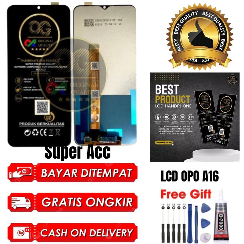 Lcd Touchscreen Opo A16 Fullset Original / Lcd opo A16 full set / Og ...