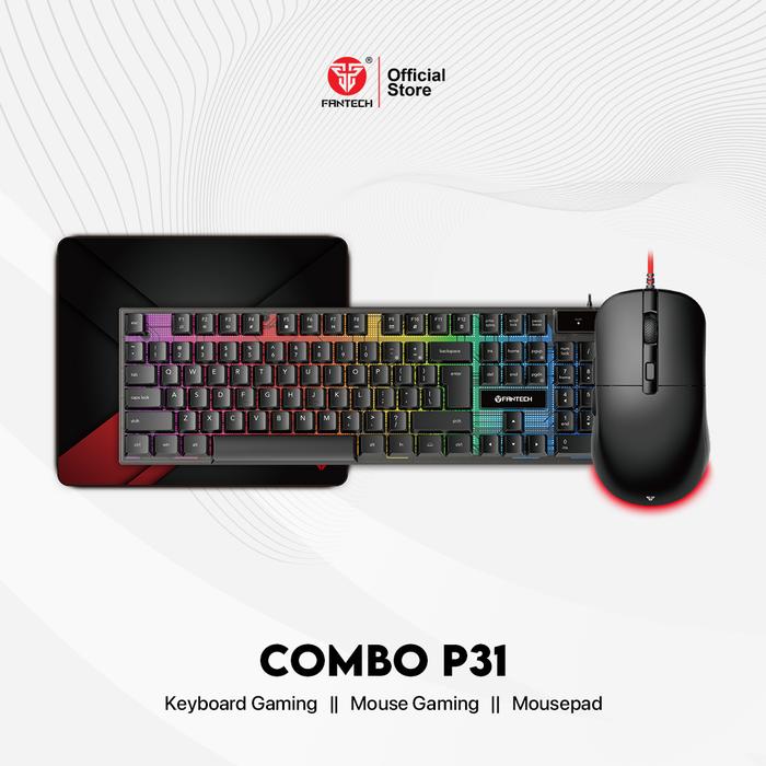 Promo Fantech 3 in 1 Combo P31 Gaming Keyboard Mouse Mousepad Computer ...