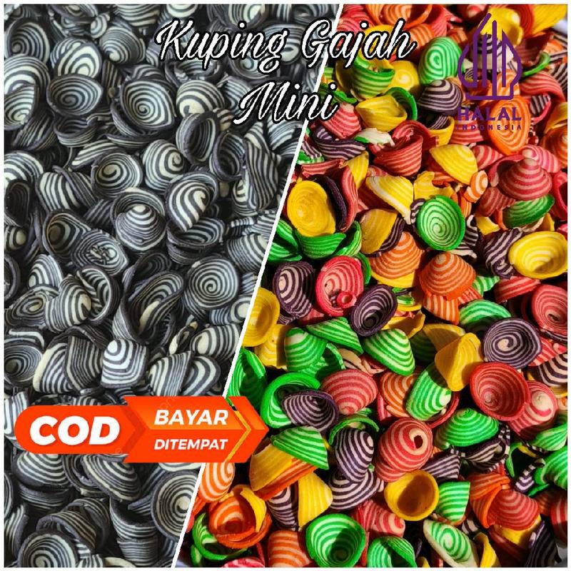 500gr / 250gr - KUPING GAJAH MINI | Rainbow Pelangi Warna Warni ...