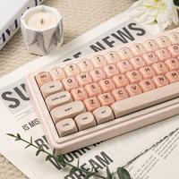 Promo Alas bedak cair Keycaps merah muda Lucu Bulat PBT+PC Keycap ...