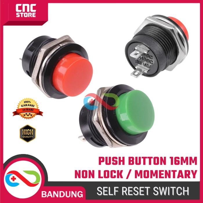 Jual Push Button 16mm Non Locking / Self Reset / Momentary – Tombol ...