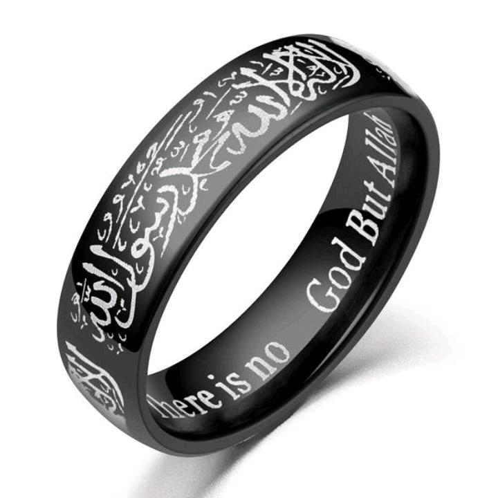 Cincin Tauhid lailahaillallah hitam Rings Aksesoris - Shop | Tokopedia