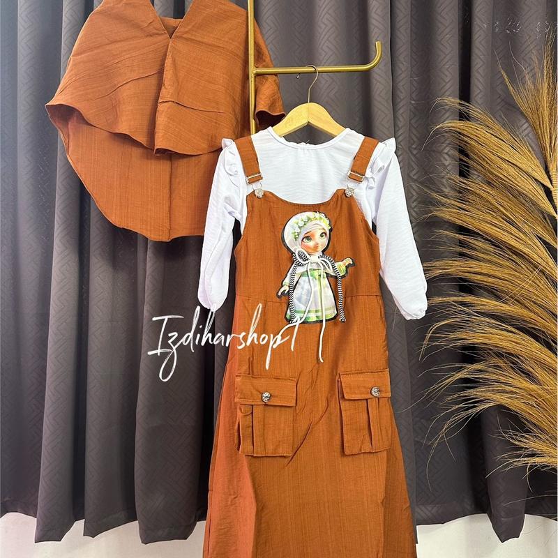 Gamis overall anak perempuan usia 3-12 tahun Gamis anak terbaru - Shop ...