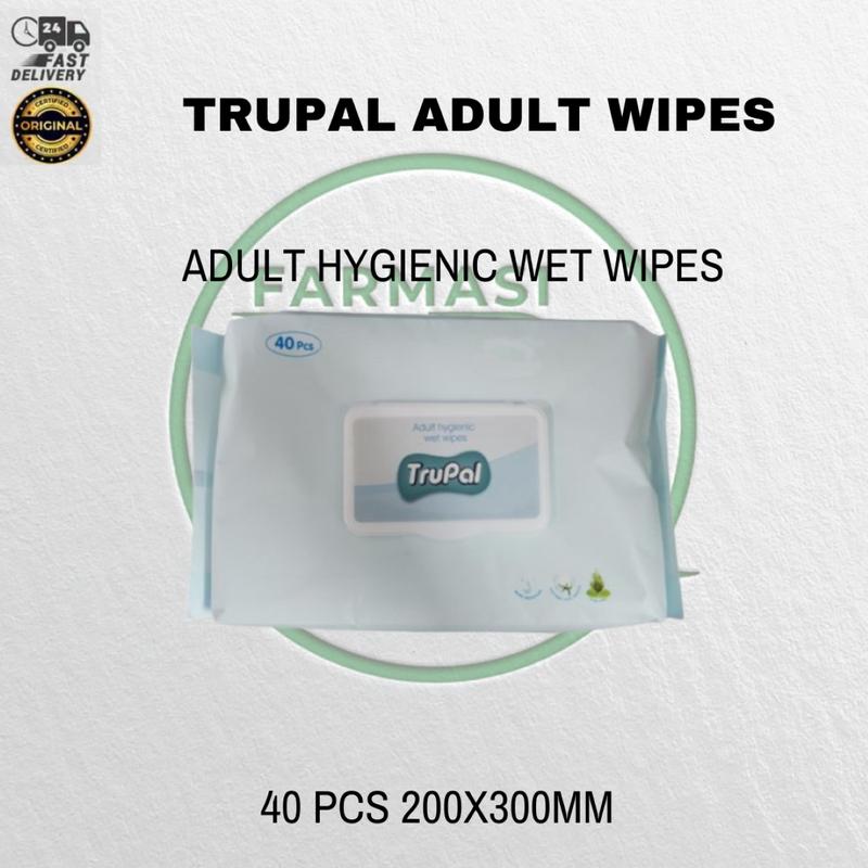 Trupal Adult Hygienic Wet Wipes 40's - TikTok Shop Malaysia