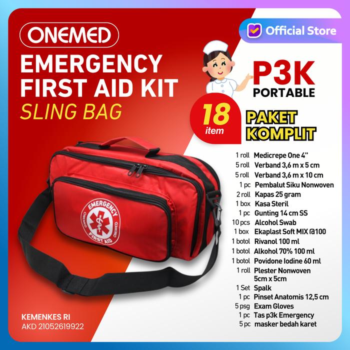 Promo ONEMED - Kotak P3K Bentuk Jinjing Dinding HARDCASE BOX + ISI ...