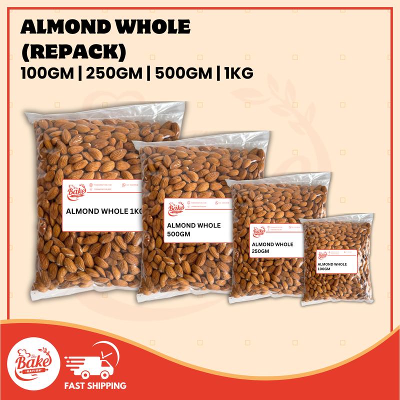 WHOLE ALMONDS CALIFORNIA 1kg | 500g | 250g | 100g | TREEHOUS - TikTok ...