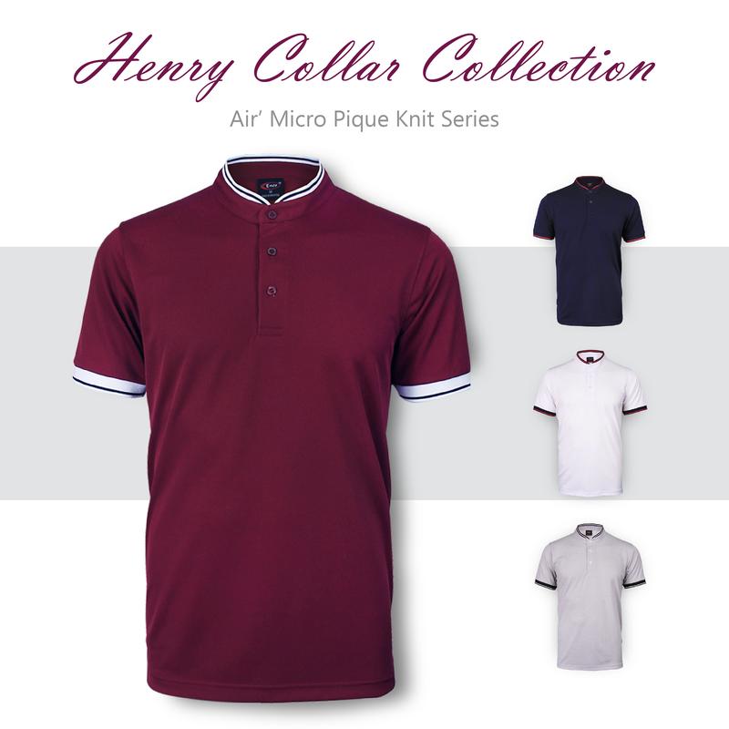 -5802- Enzo Plain Polo Shirt With Henry Collar - TikTok Shop Malaysia