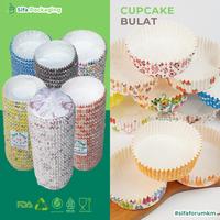 Jual Cupcake Bulat Case Roti Cup cake Kertas Alas Donut Kue Anti ...