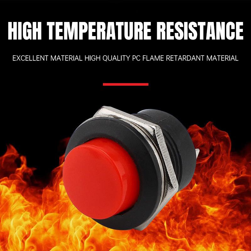 Saklar Momentary Push ON BUTTON SWITCH Panel 16mm tombol reset Klakson ...