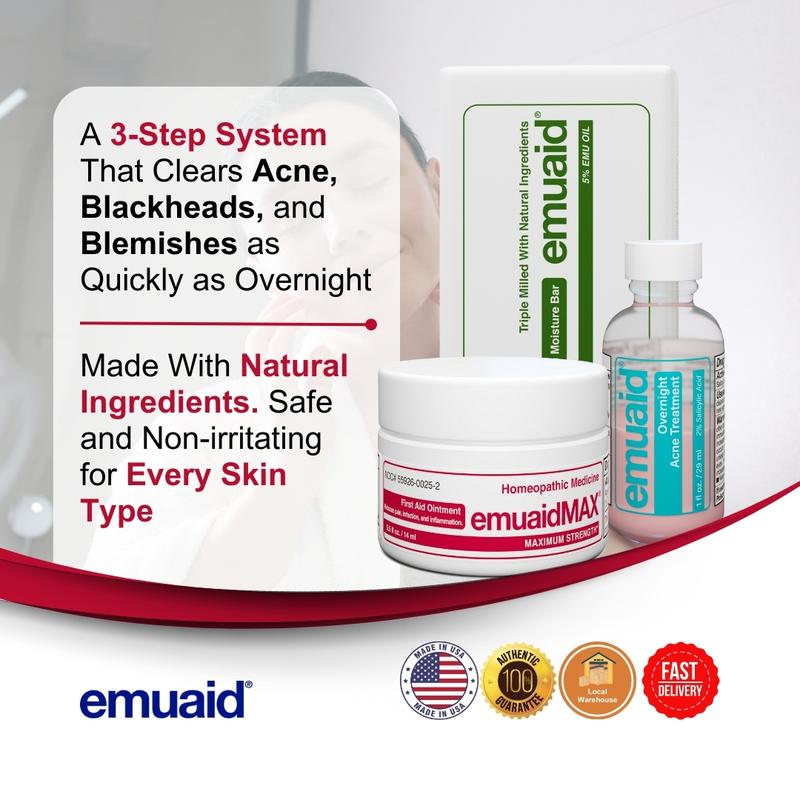 [Official Seller] EMUAID Acne Erasing Trio - Therapeutic Moisture ...