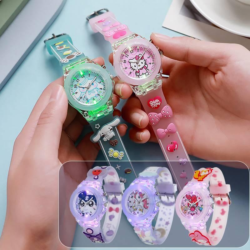 Jam Tangan Kuarza Berkilau Silikon Kartun, Reka Bentuk 3D, Untuk ...
