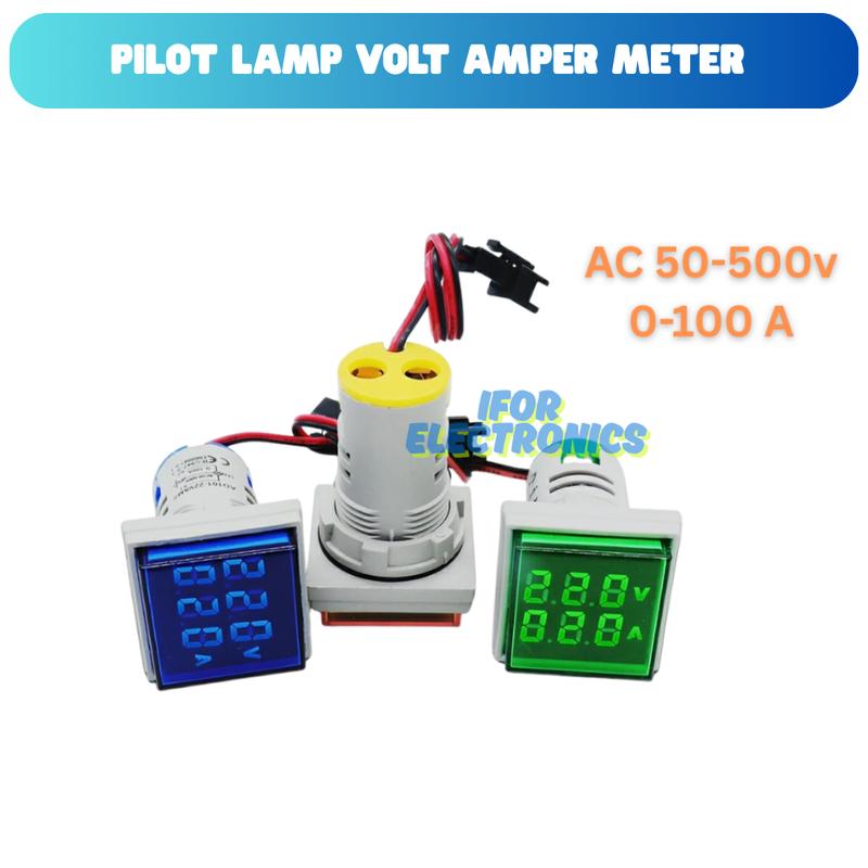 PILOT LAMP DIGITAL VOLTMETER AMPREMETER TYPE AD16-22DVA AS16-22FVA 22MM ...