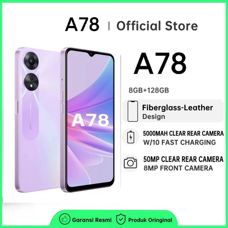 HP A78 8GB/128GB Smartphone (Garansi Resmi) GoldCamera Led Bluetooth ...