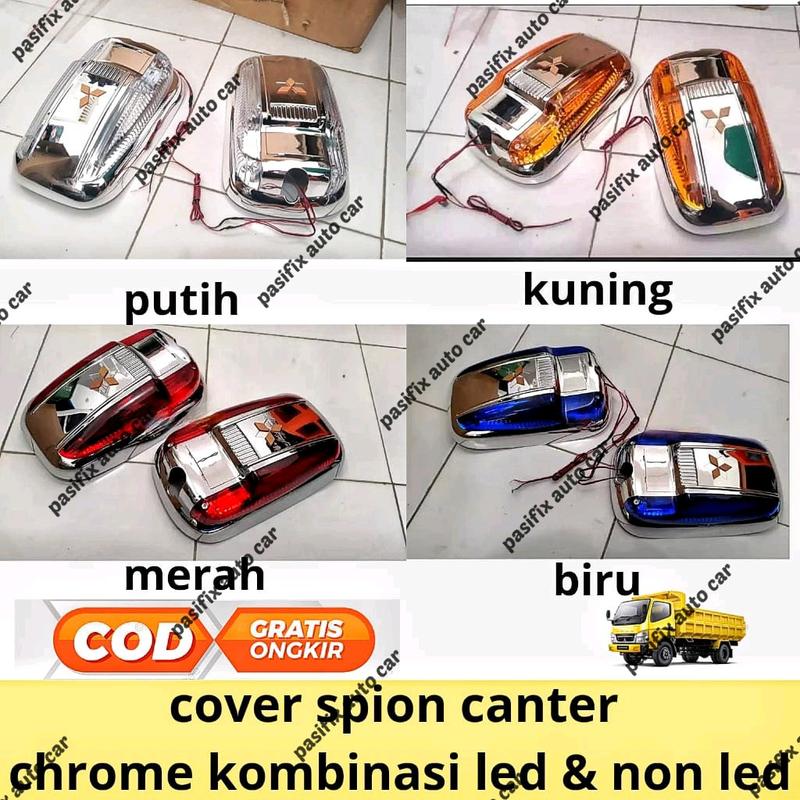 cover spion mitsubishi canter list chrome merah putih biru kuning ...