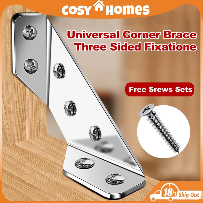 【Free Srews】Triangle Corner Brace Furniture Joint Stainless Steel ...