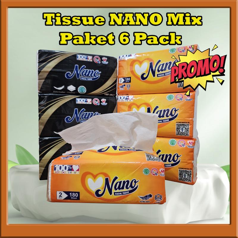 NANO MIX { Paket 6 Pack 180 sheet } NANO FACIAL TISSUE 2ply 180 - Shop ...