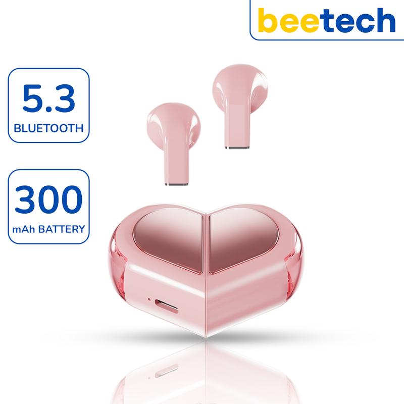Beetech Earphone Bluetooth 5.3 TWS Headset Love Heart Mini Stereo - Shop | Tokopedia