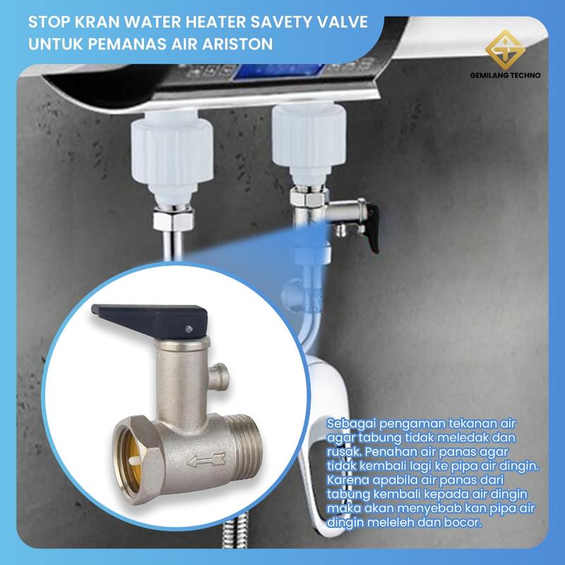 Stop Kran Water Heater Safety Valve untuk Pemanas Air Ariston | Valve ...