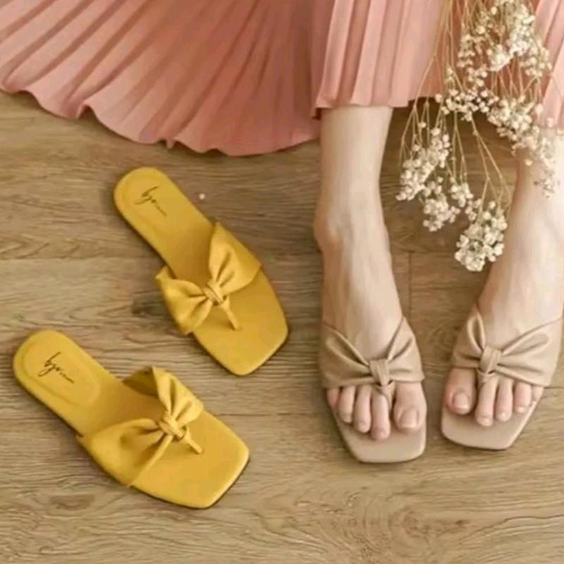 sendal wanita teplek kokop jepit tali dasi korea Sandal Cewek Flat ...
