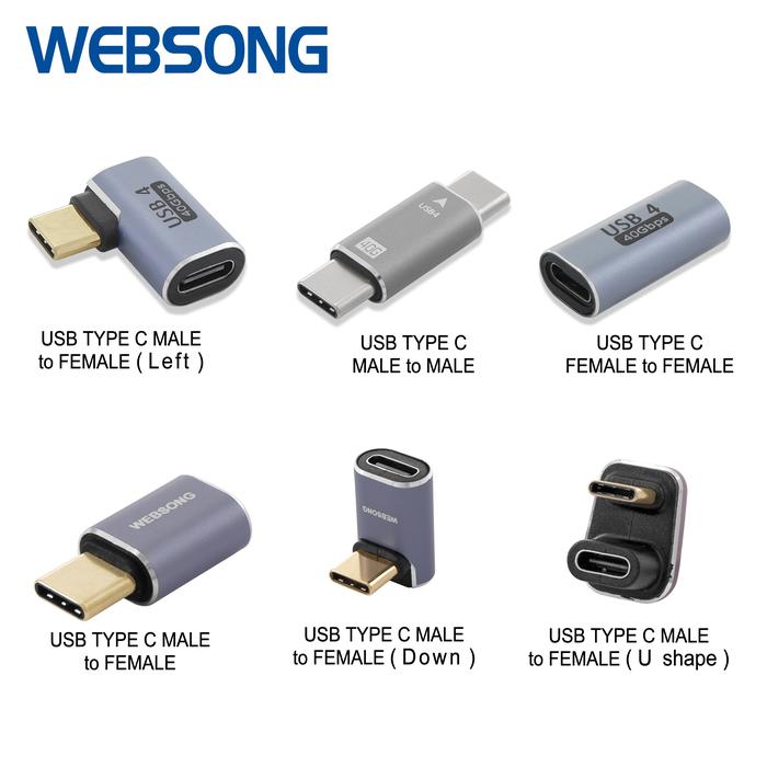 Jual Connector USB Type C Female to USB Type C Female Male L USB 4 ...