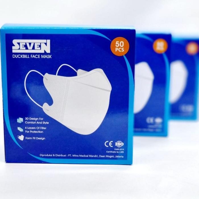 Jual Masker Seven Duckbill 4PLY isi 50 pcs - Masker Duckbill Harian ...