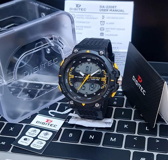 Jual Jam Tangan Pria Digitec 2206 Analog Digital Original - Hitam ...