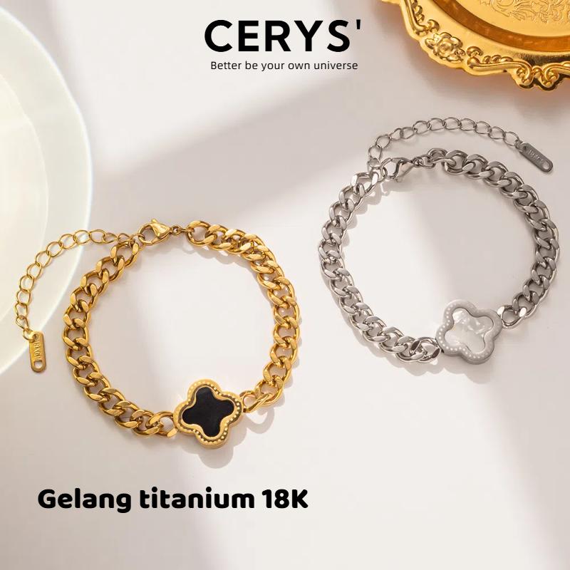 Clover leaf bracelet,clover bracelet,rantai tangan,clover titanium ...