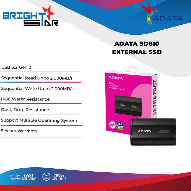ADATA SD810 USB3.2 External Solid State Drive - TikTok Shop Malaysia