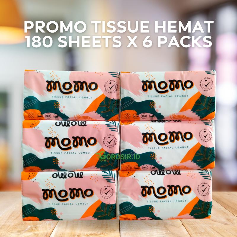 6 PCS Tissue Tisu Momo 180 Sheets - Shop | Tokopedia