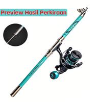 Promo DAIWA Set Pancing Joran Karbon 2.1-4.5m Dengan Pasak Pengunci ...