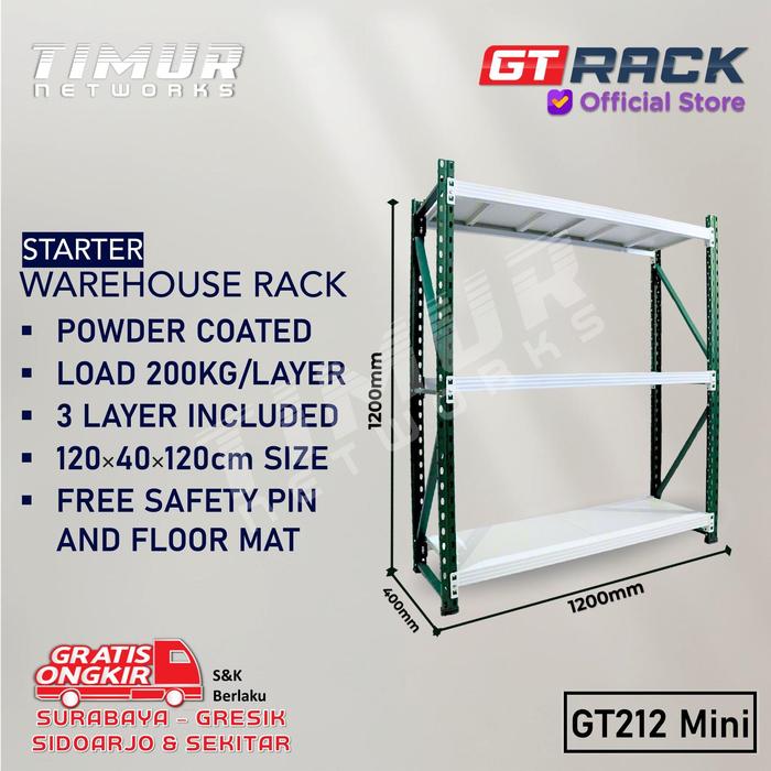 Promo RAK GUDANG BESI GT RACK GT212 MINI – WAREHOUSE RACK 200KG TINGGI ...