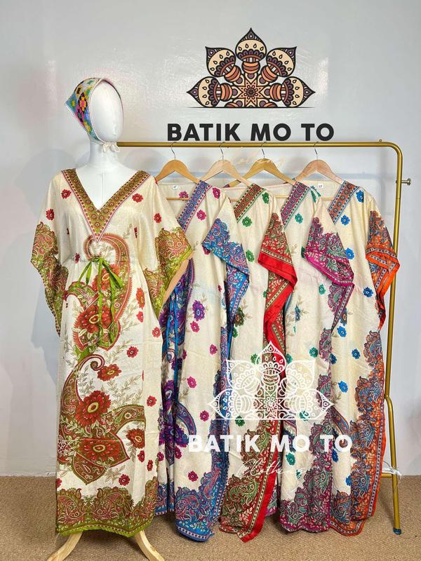 BATIKMOTO LONG KAFTAN COVERUP DASTER DRESS MADE IN INDONESIA - TikTok ...