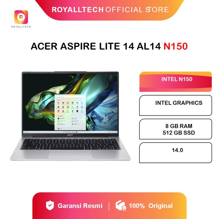Promo Laptop ACER Aspire Lite AL14 32P Intel N150 8GB RAM 512GB SSD ...