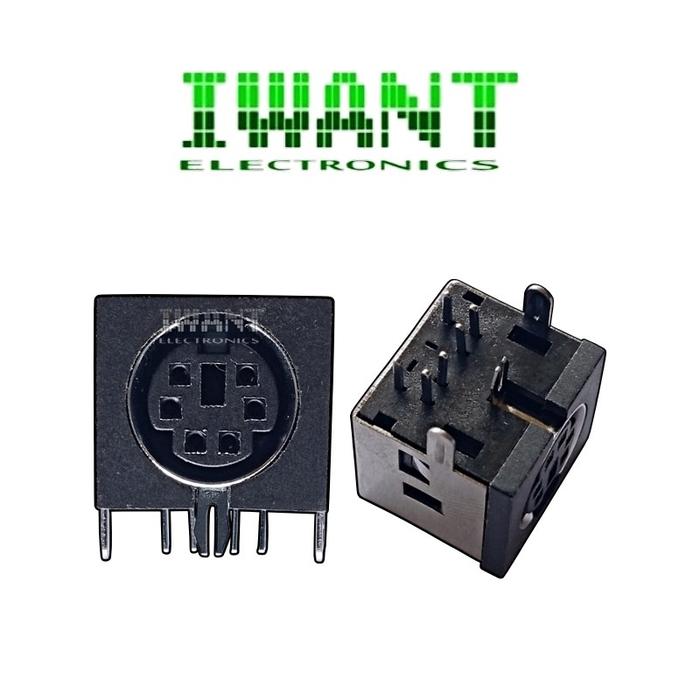 Jual MINI DIN 6 PIN SOCKET PS2 6PIN SOKET PS2 6 LUBANG MINI DIN PS2 PCB ...