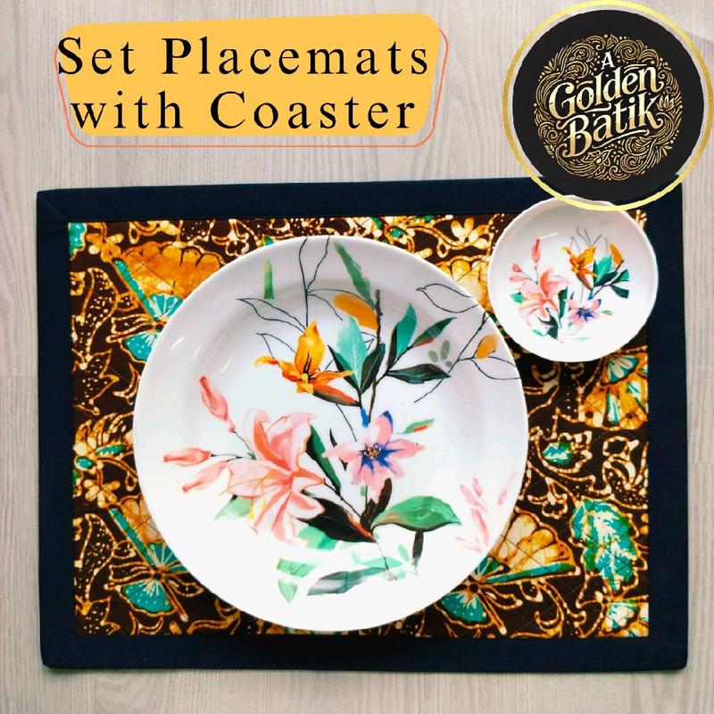 Set Batik Placemat + Coaster cup Design corak klasik Malaysi - TikTok ...