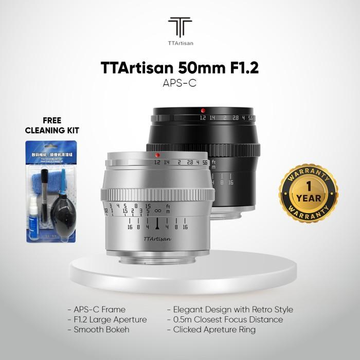 TTArtisan TT Artisan 50mm f/1.2 for Fujifilm Fuji-X Mount Garansi ...