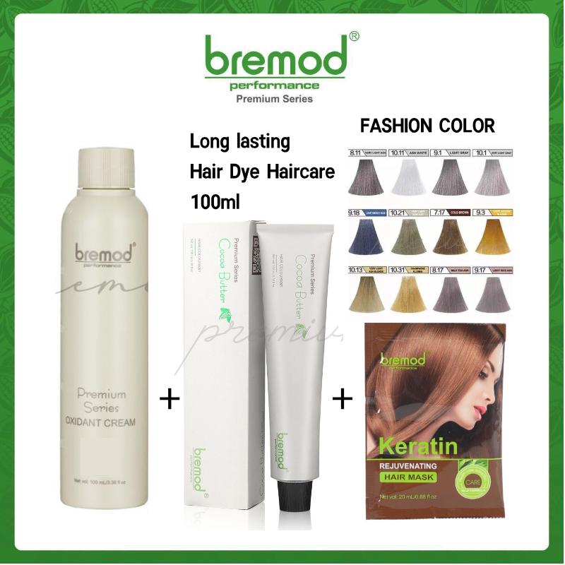 Bremod Premium Series Cocoa Butter Hair Color Cream BR-R308 with ...