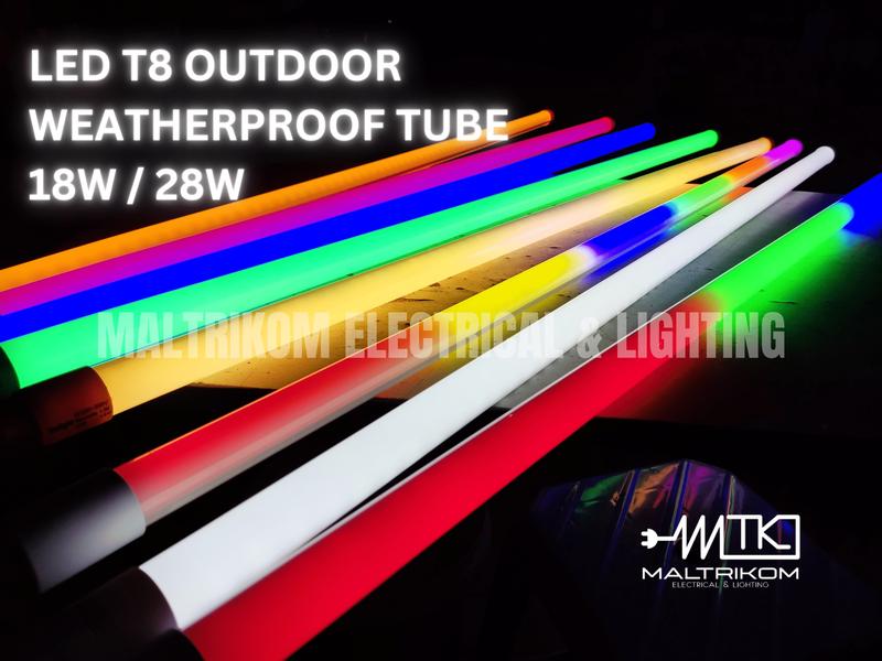 IP65 Weatherproof 18W Bright LED T8 Color Tube (Multicolor, Red ...