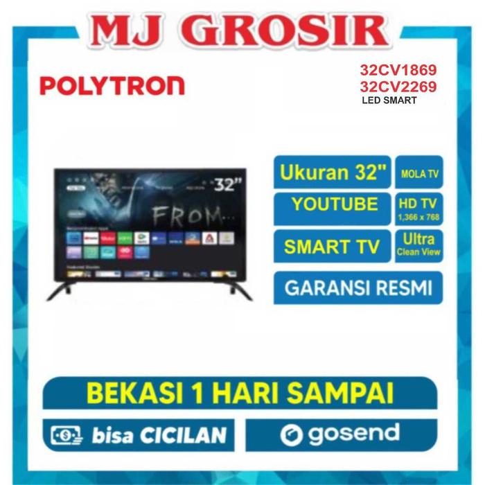Jual LED POLYTRON 40 INCH 40CV / 32CV SMART TV - 40CV8969, DUS BAWAAN ...