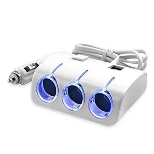 Car Lighter Socket Adaptor USB Charger Splitter 3 Slot Cabang Mobil 3 ...